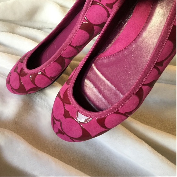 Coach | Shoes | Fuschia Super Comfy Coach Flats | Poshmark